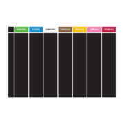 Veckodagar i färg enligt TEACCH • Veckodagarna på svenska. • Kulform